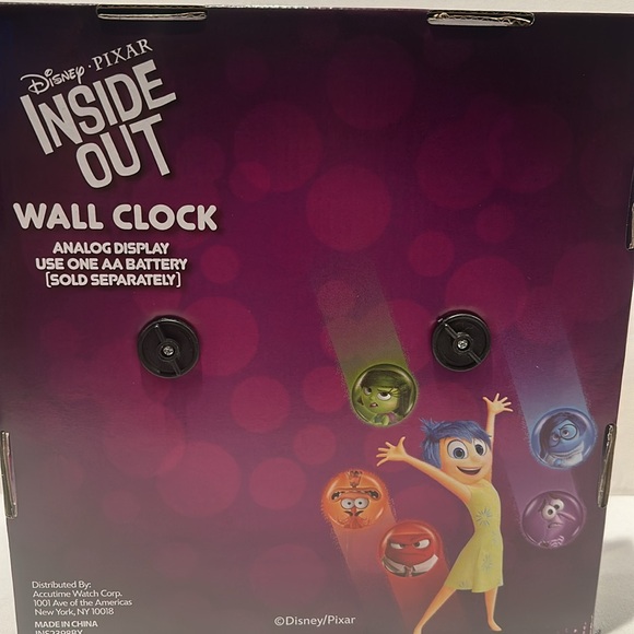 Pixar | Accessories | Nib Disney Pixar Inside Out Wall Clock With ...